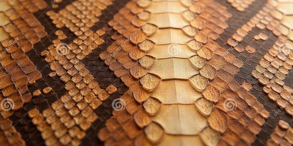 Close-up of a Vibrant Python Skin Showcasing Intricate Scales and ...