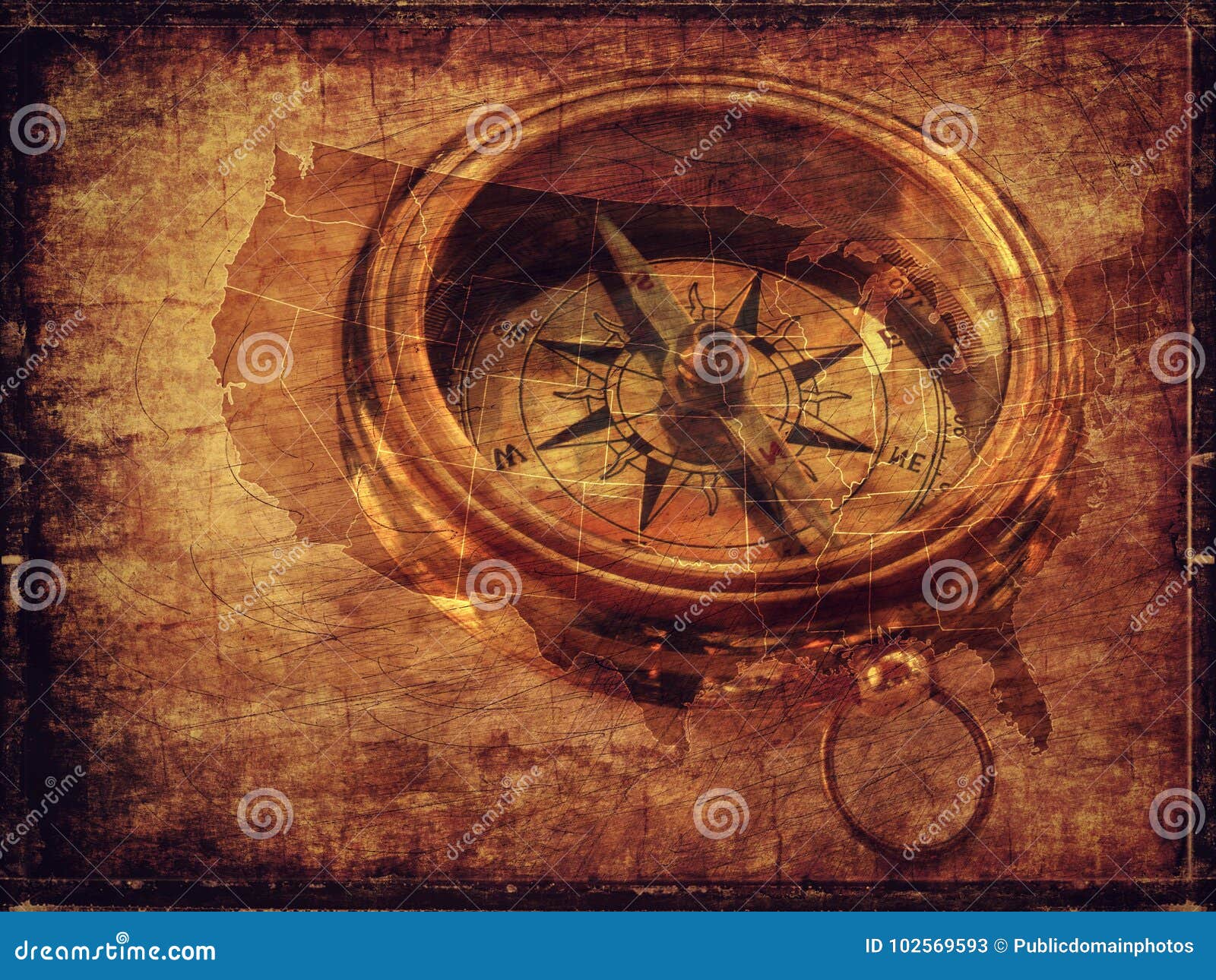 Texture, Compass, Wood, Square Picture. Image: 102569593