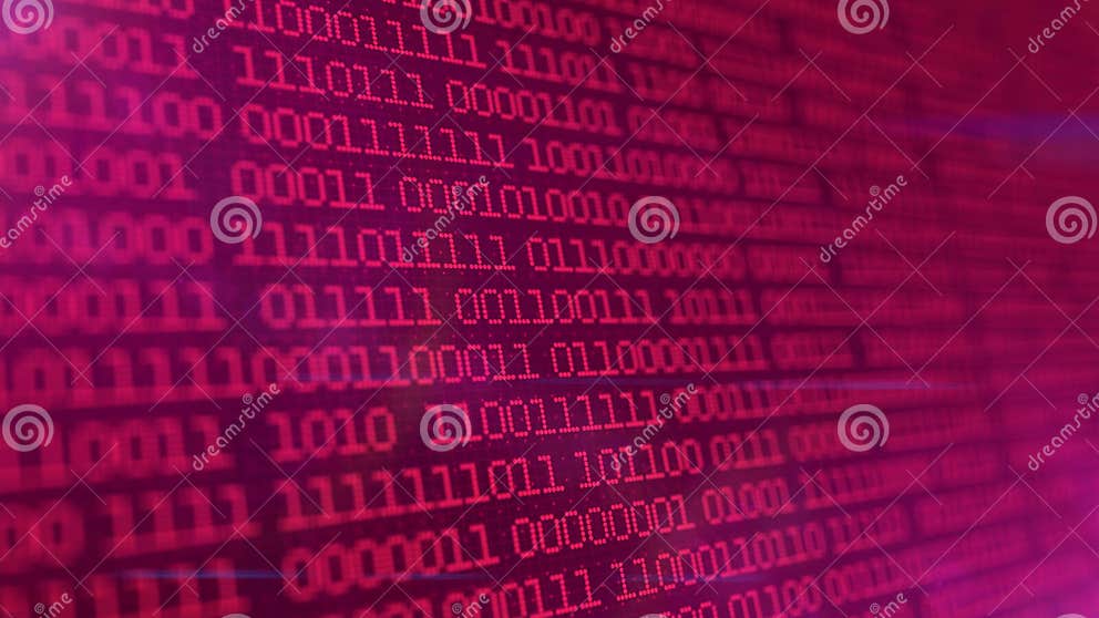 Texture Composed by a Sequence of Zero and One Number. Technical Environment Programming, Binary ...