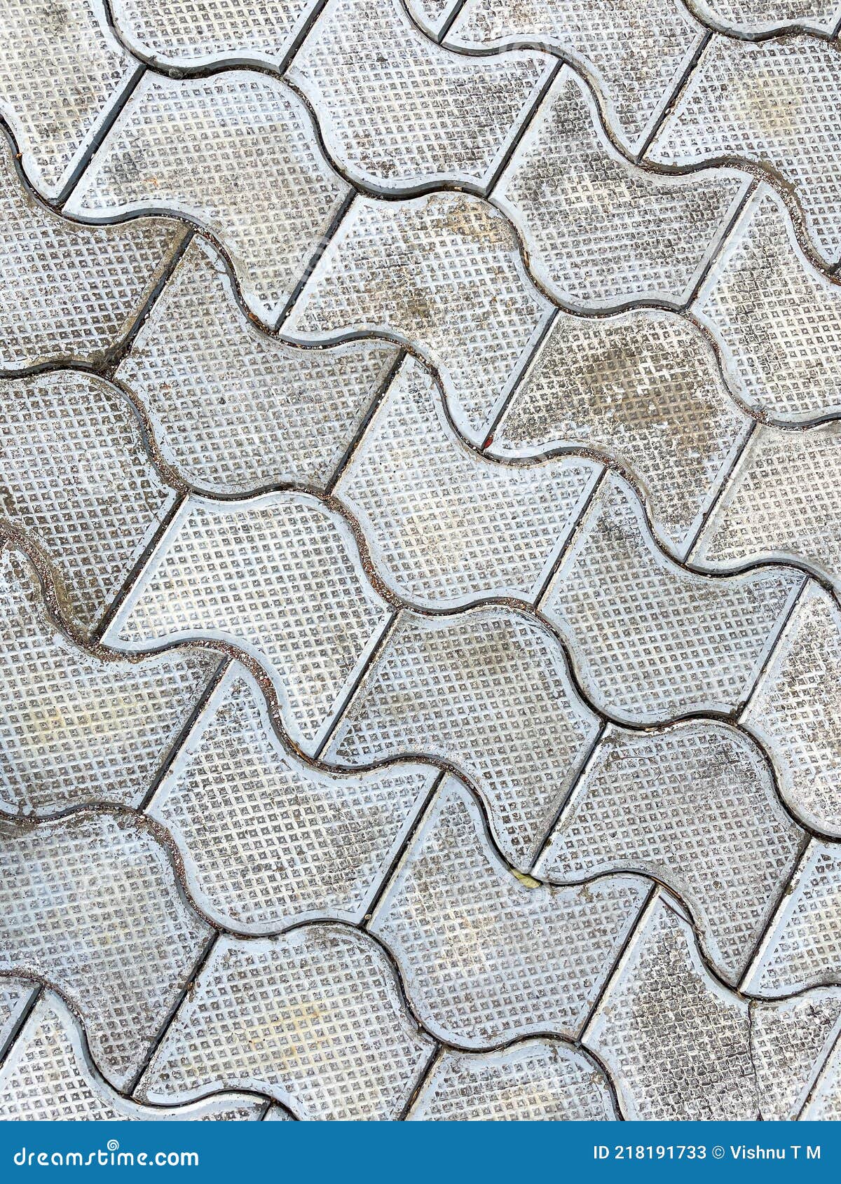Texture of Concrete Interlocking Cobbles in Garden Area Stock Image ...