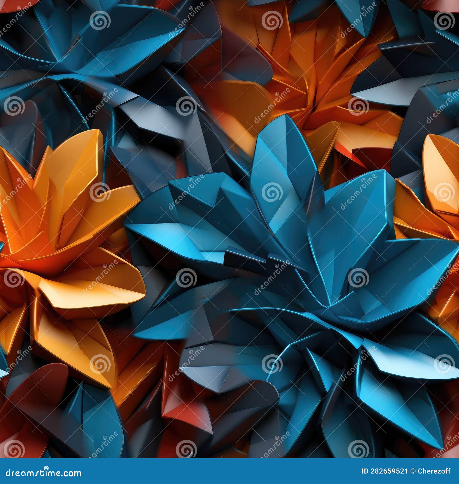 Texture Consisting of Flowers, 3D Effect Stock Illustration ...