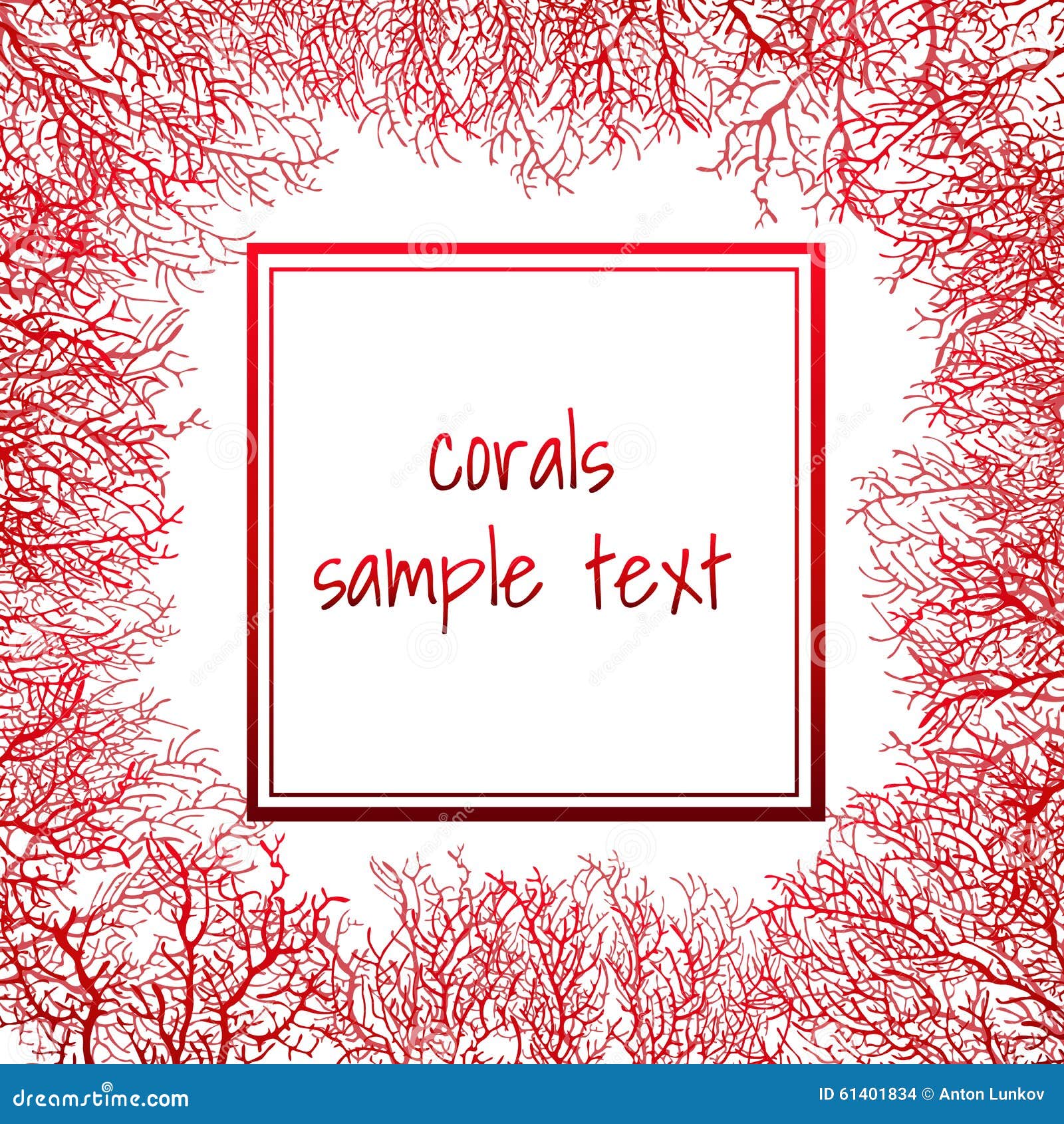 Texture of Coral with Frame for Text Stock Vector - Illustration of ...