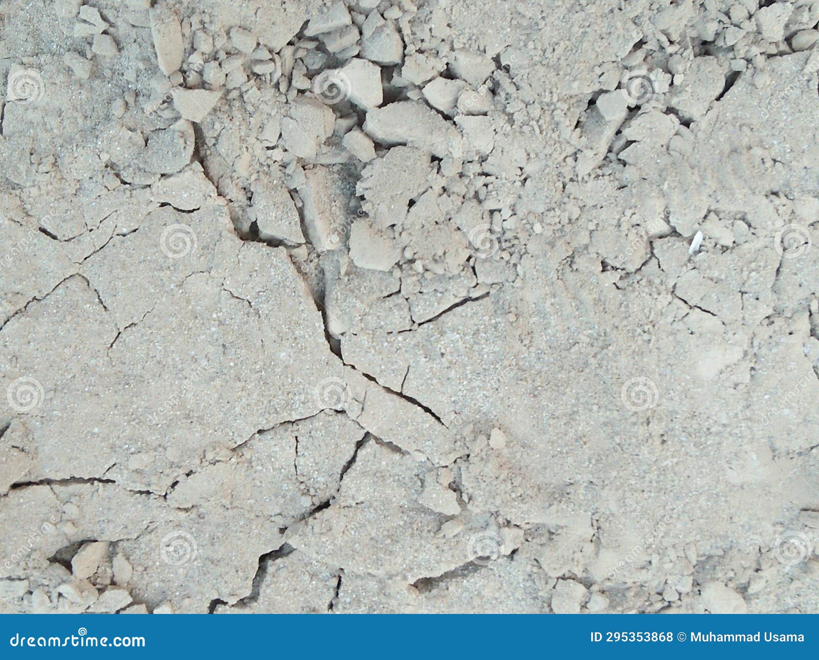 Texture of Cracked Ground Concrete with Dust Stock Photo - Image of ...
