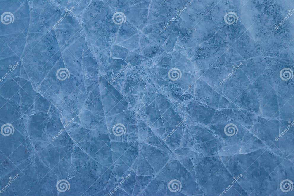 Texture of Cracked Ice. Winter Background Stock Image - Image of ...