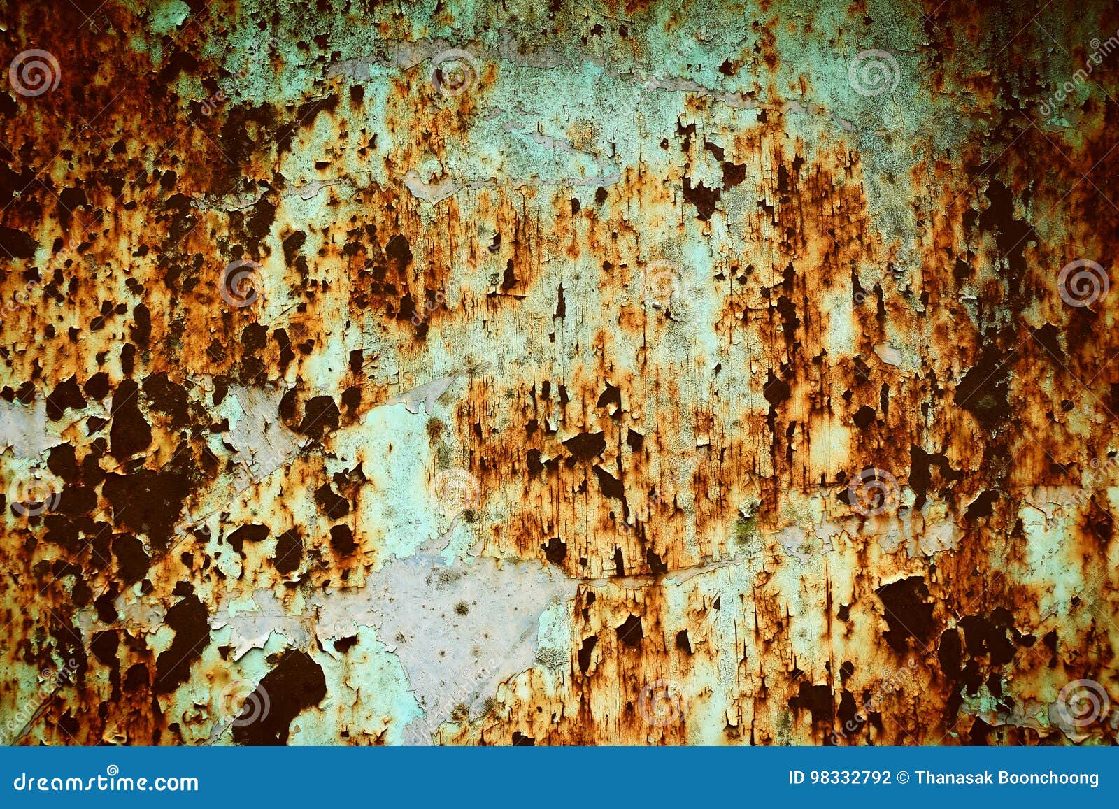 Texture Cracked Paint on Rusty Steel Wall. Stock Photo - Image of ...