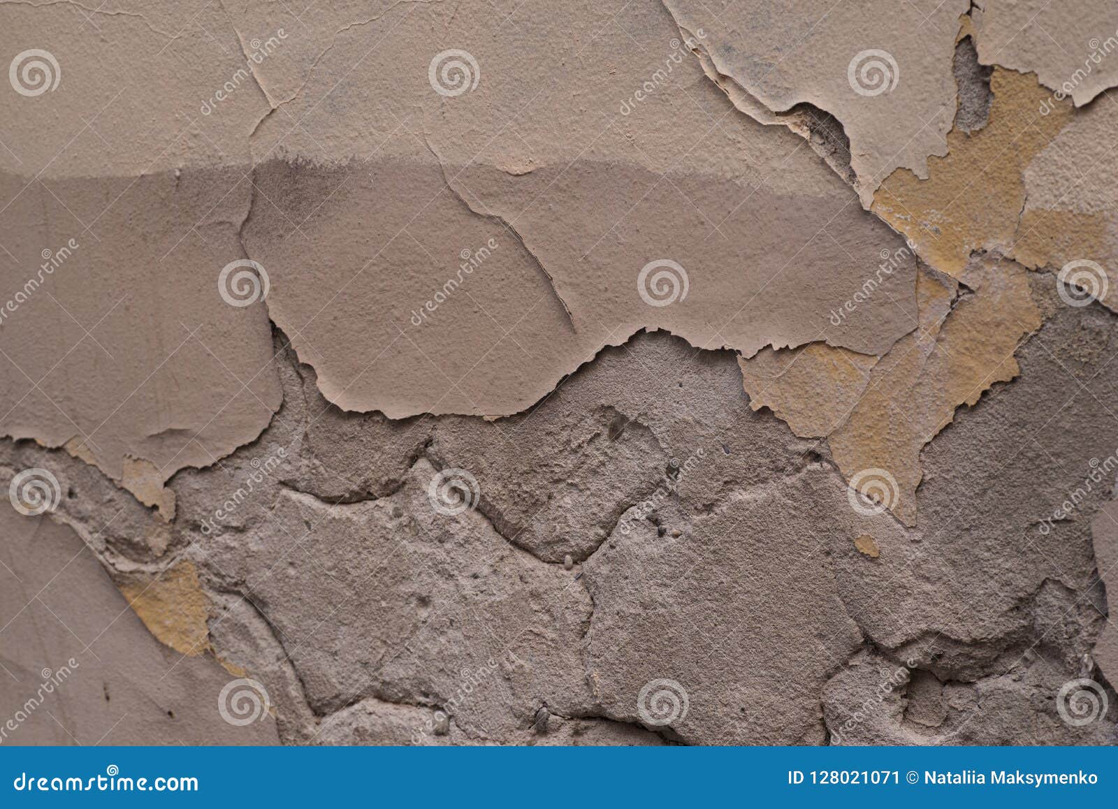 Texture of Cracked Plaster on the Wall. Cracked Plaster. Background ...