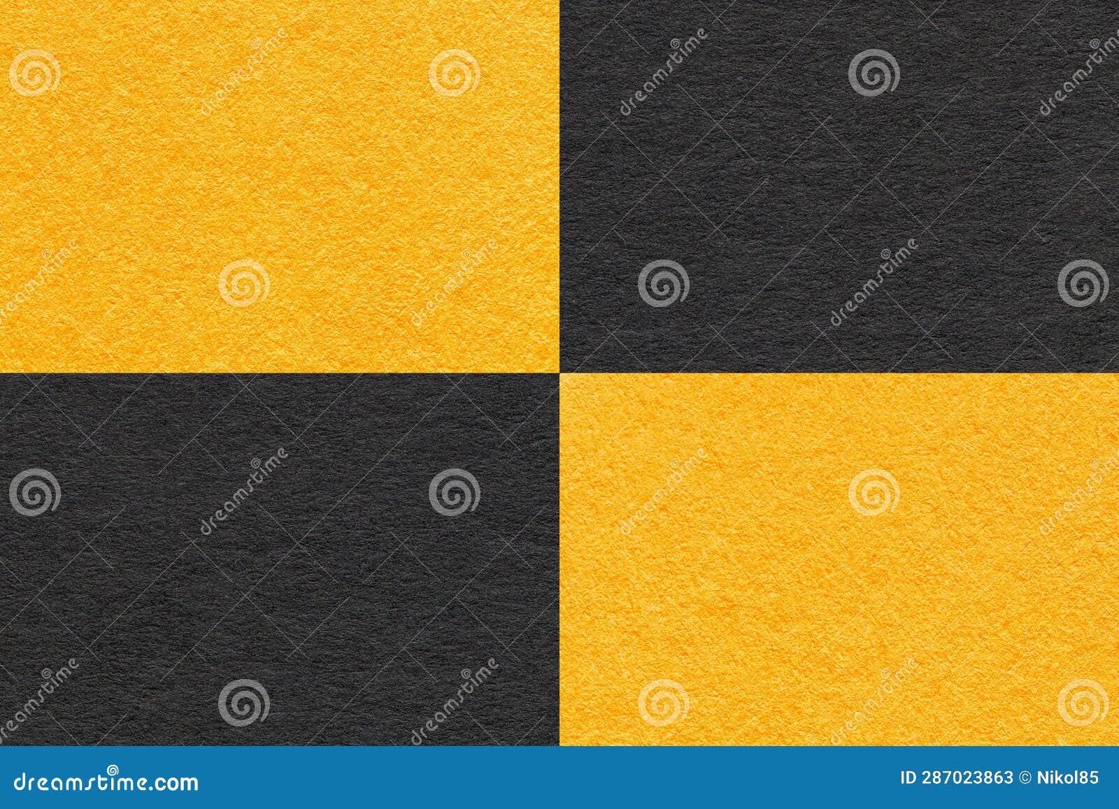 Texture of Craft Black and Yellow Paper Background with Cells Pattern ...