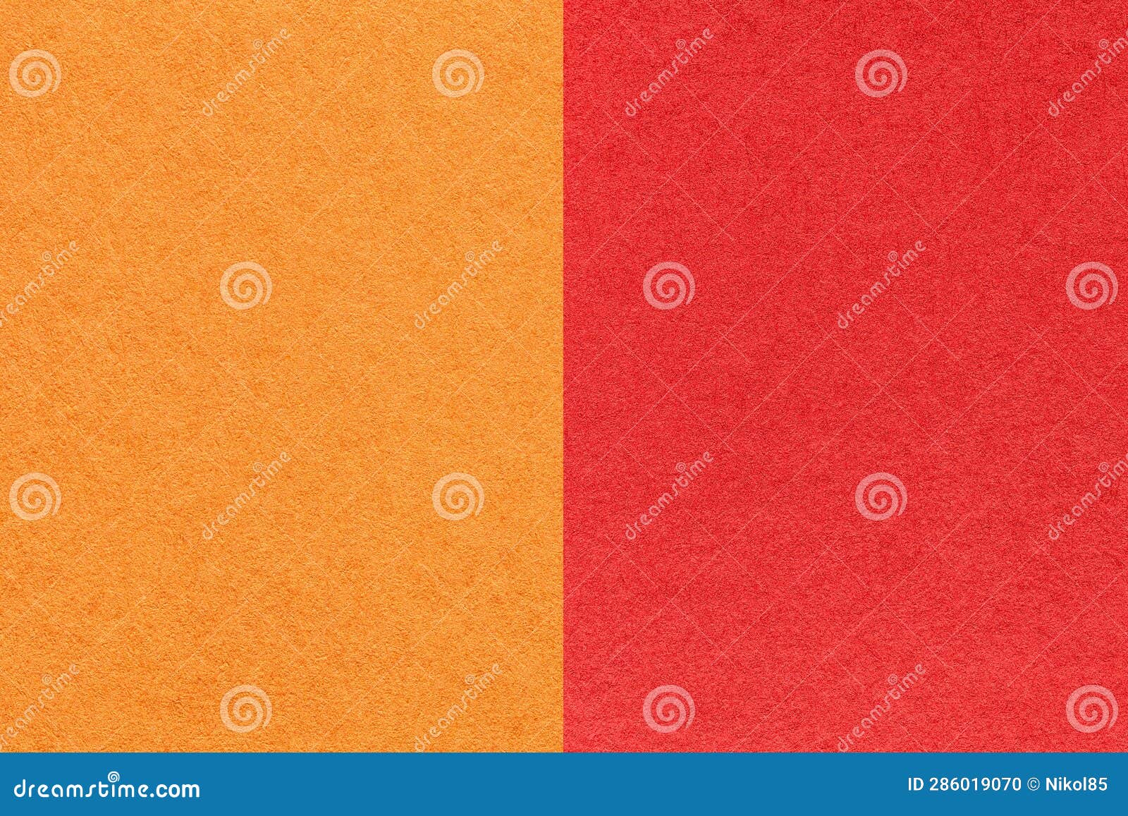 Texture of Craft Bright Orange and Red Paper Background, Half Two ...