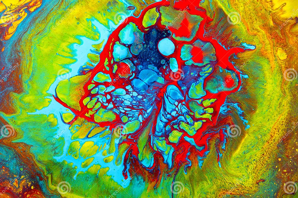 Texture Created with Acrylic Paint with the Pouring Effect Stock ...