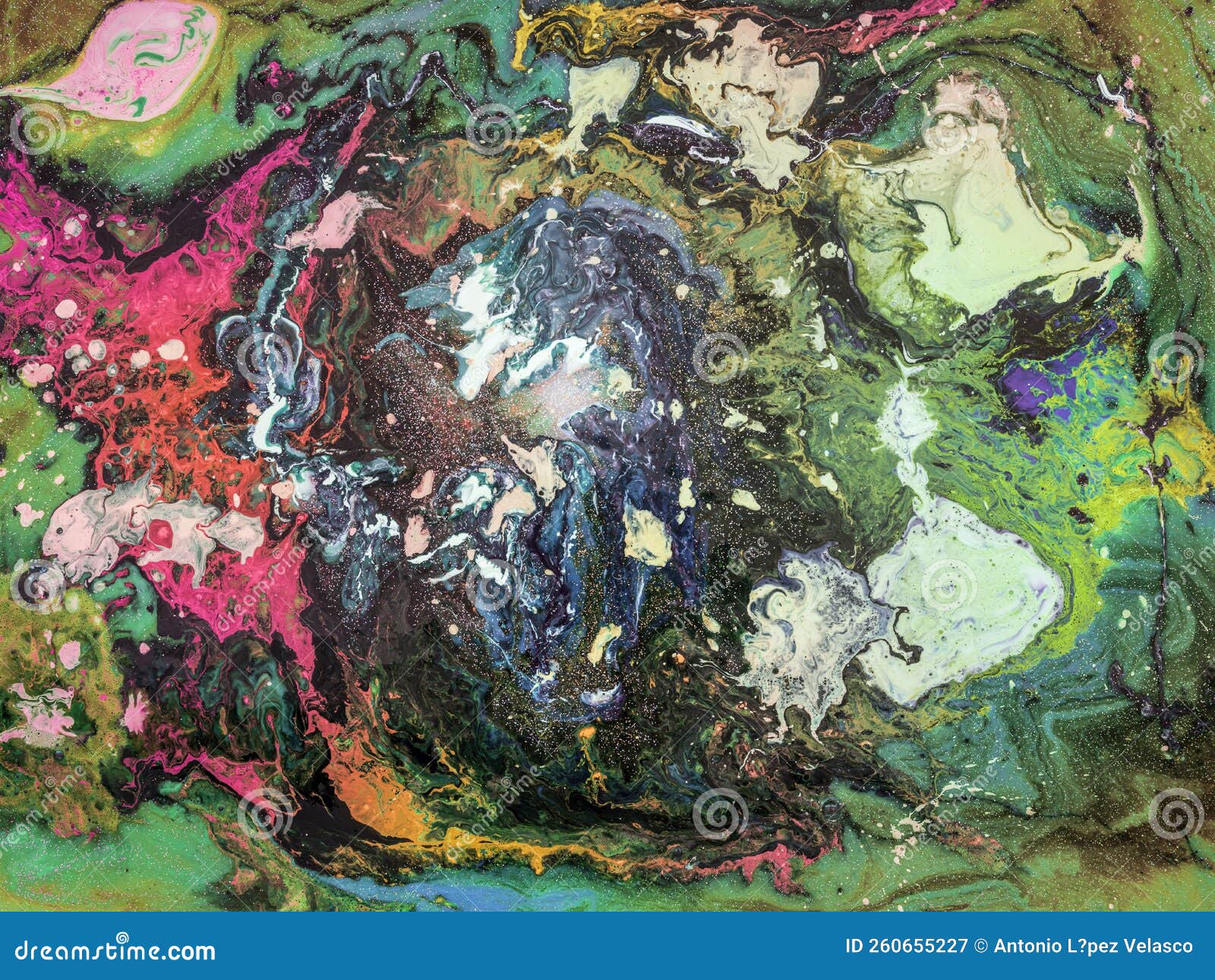 Texture Created with Paint of Vibrant and Diverse Colors that Create an ...