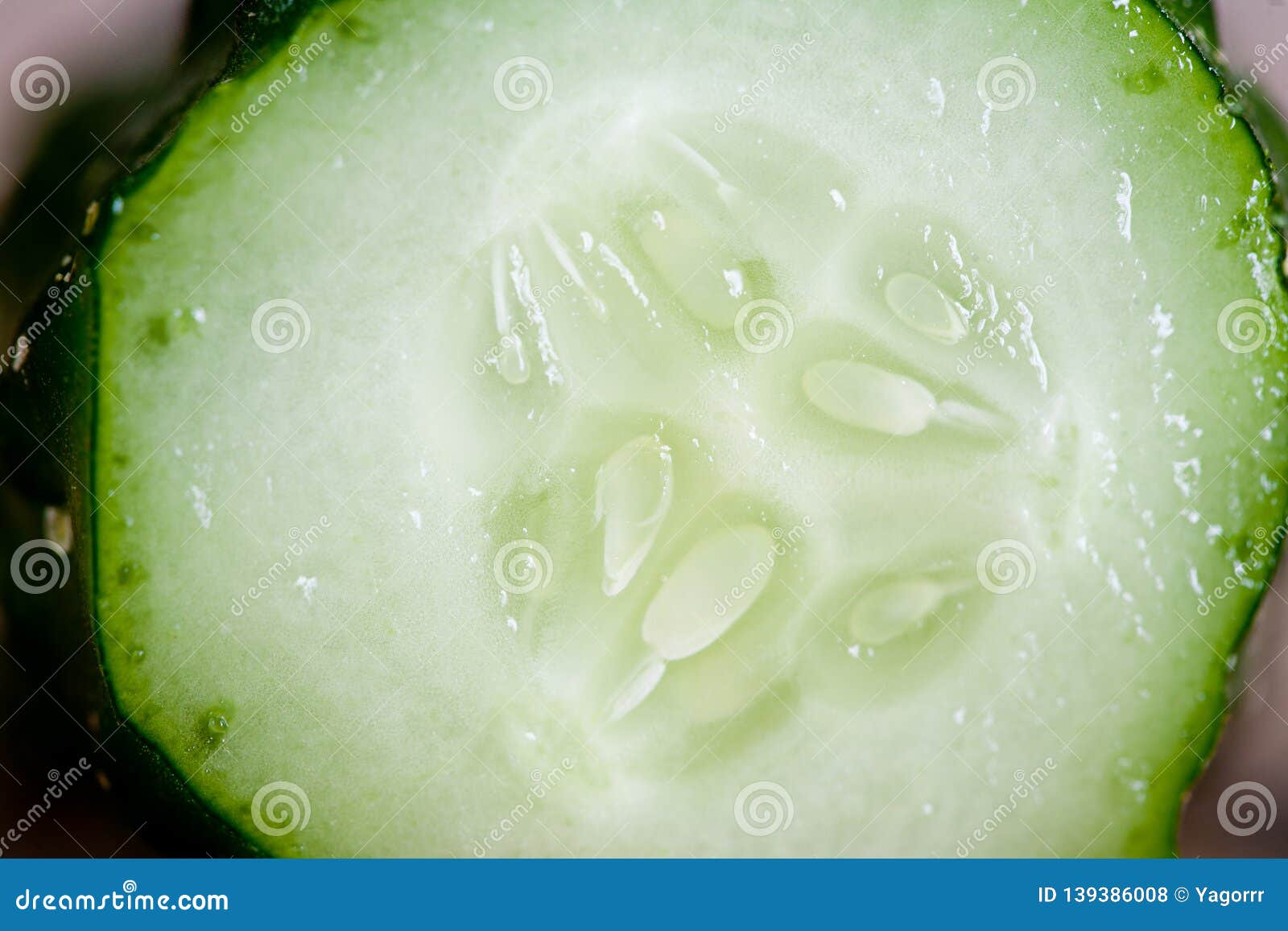 Texture of the Cross Section of Ripe Cucumber Stock Photo - Image of ...