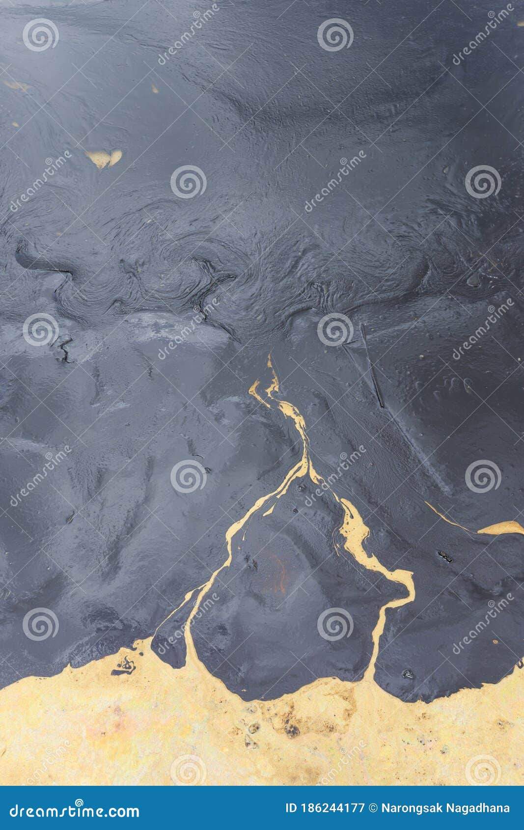 Texture Of Crude Oil Spill On The Surface Of The Soil Stock Photo ...