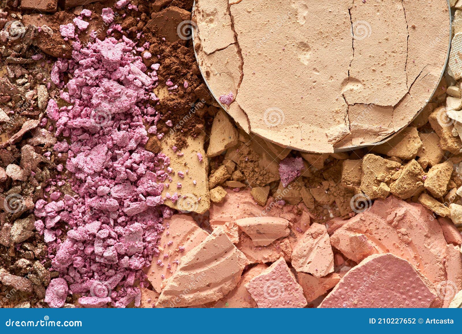 The Texture of Crumbled and Crushed Multi-colored Eyeshadows. Stock ...