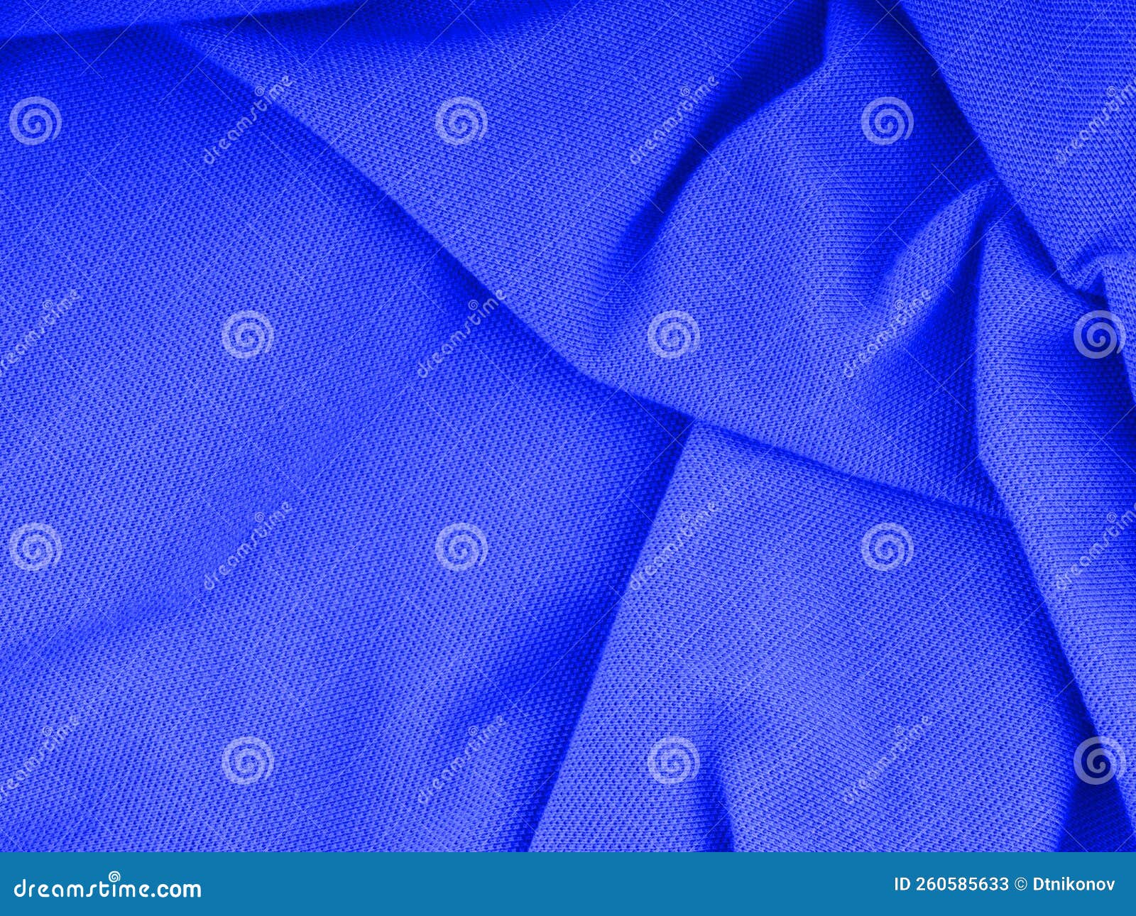 The Texture of the Crumpled Blue Fabric Forming a Pattern Stock Image ...