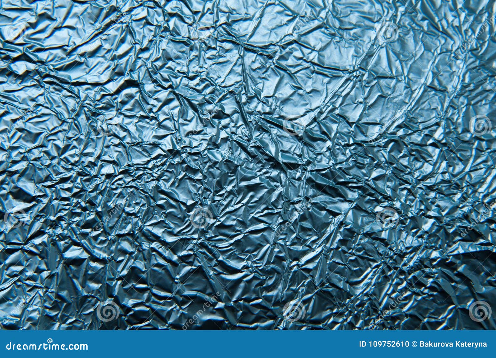 Blue Foil Background With Highlights And Uneven Texture Royalty-Free ...