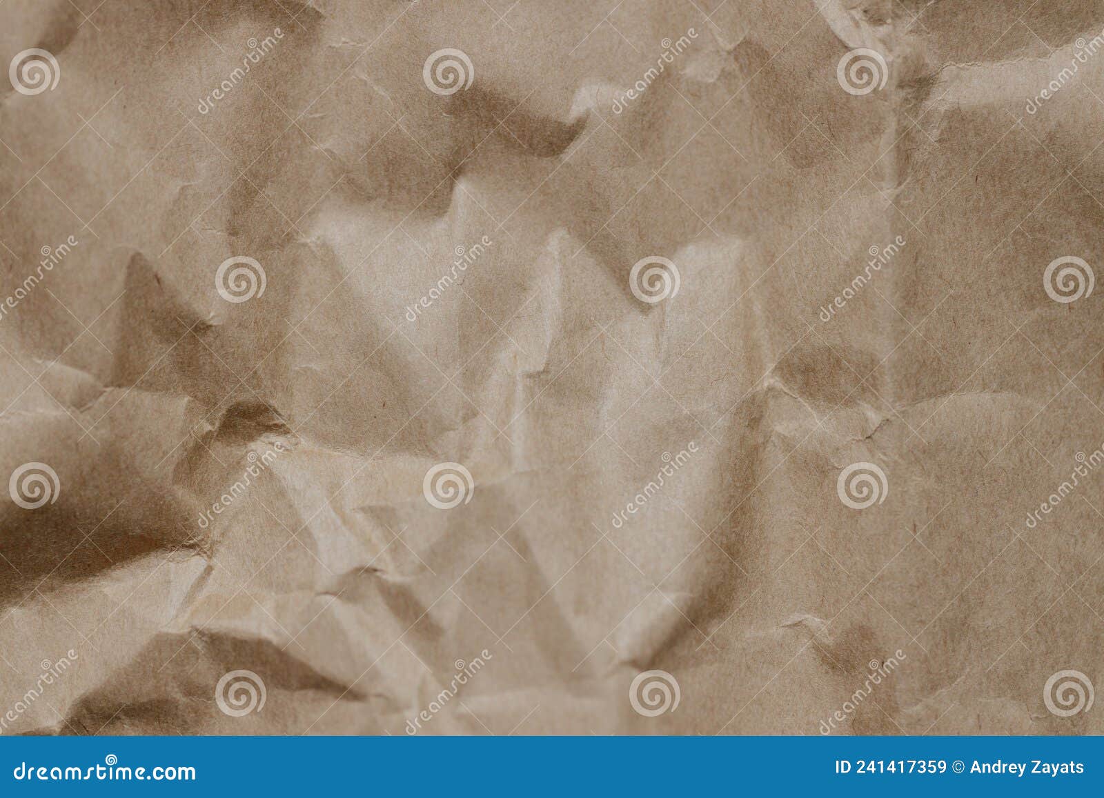The Texture of Crumpled Craft Paper. Background. Close-up. Stock Image ...