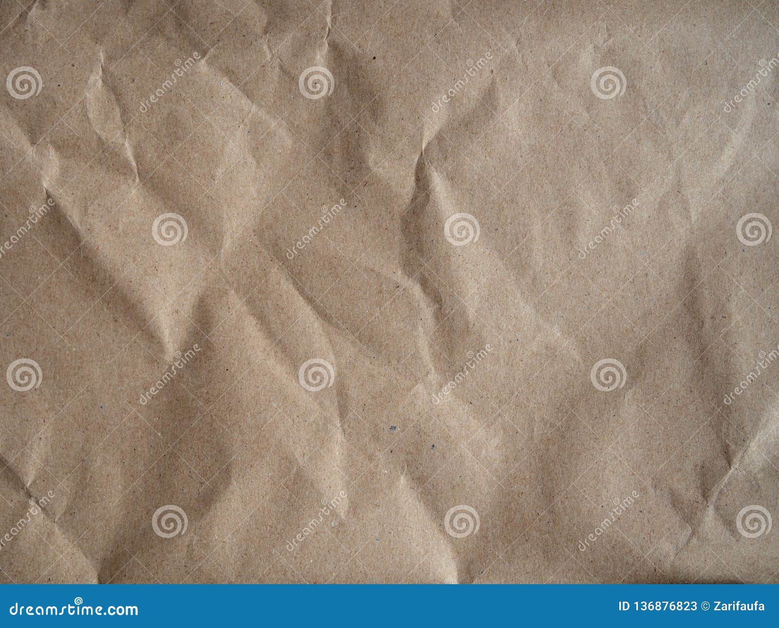 Texture of Crumpled Craft Paper, Old Paper Surface for Background Stock ...