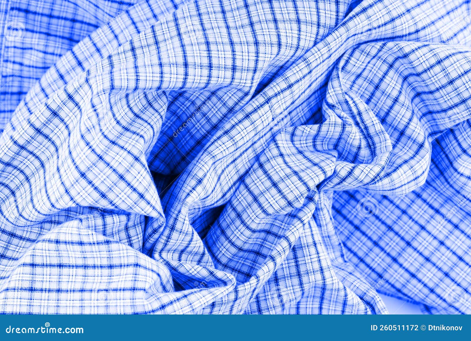 The Texture of a Crumpled Fabric with Blue Cubes Stock Photo - Image of ...