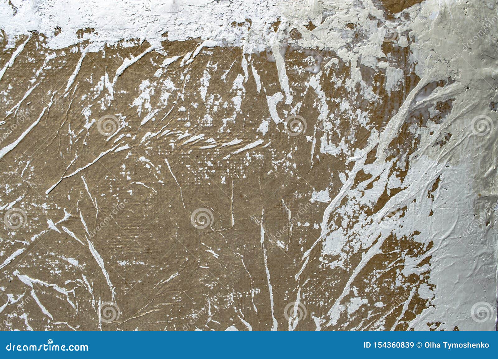 Texture of Crumpled Paper Smeared with Plaster Plaster Close-up Stock ...