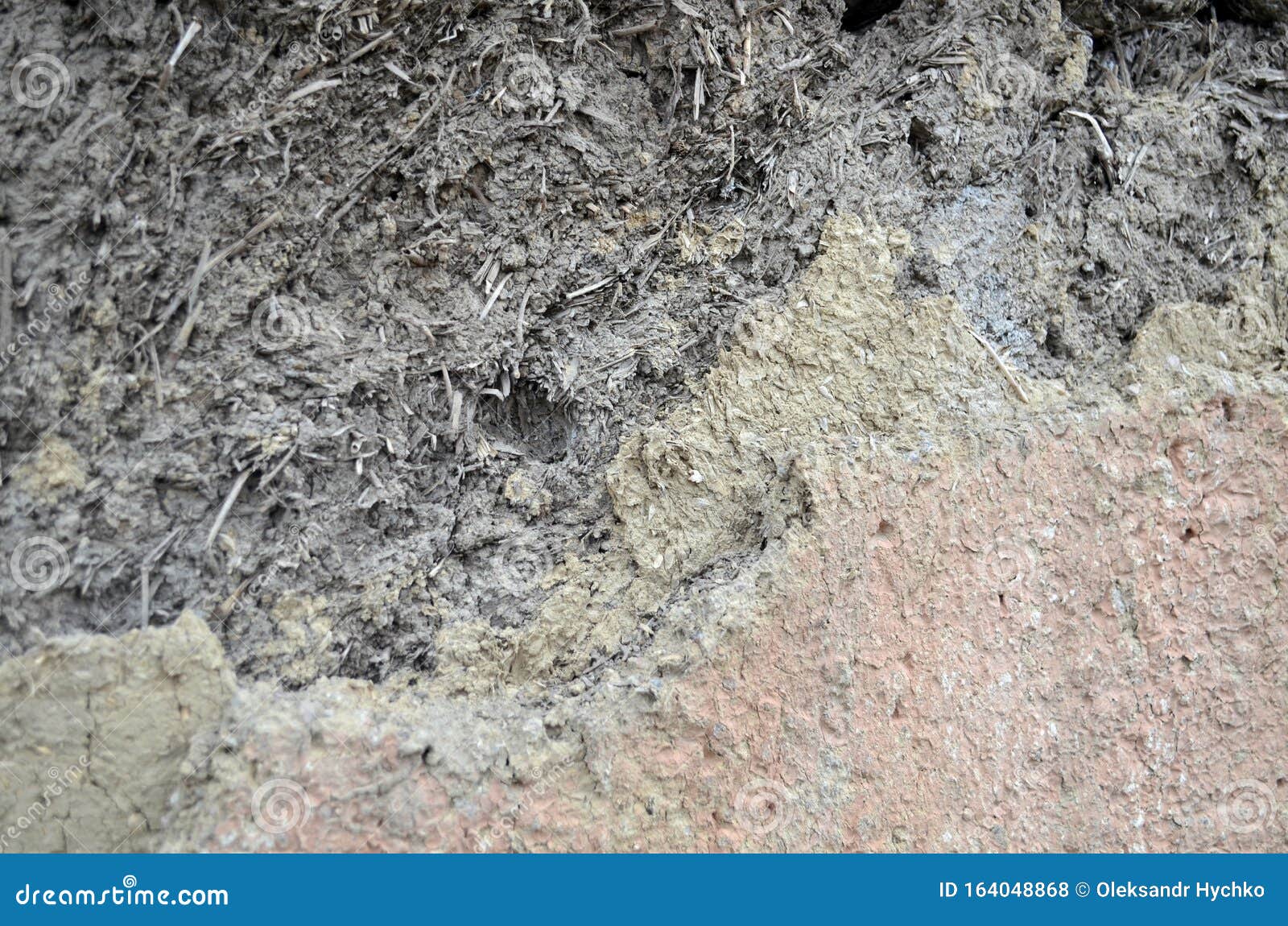The Texture of Damaged Clay Wall Stock Photo - Image of messy, clay ...