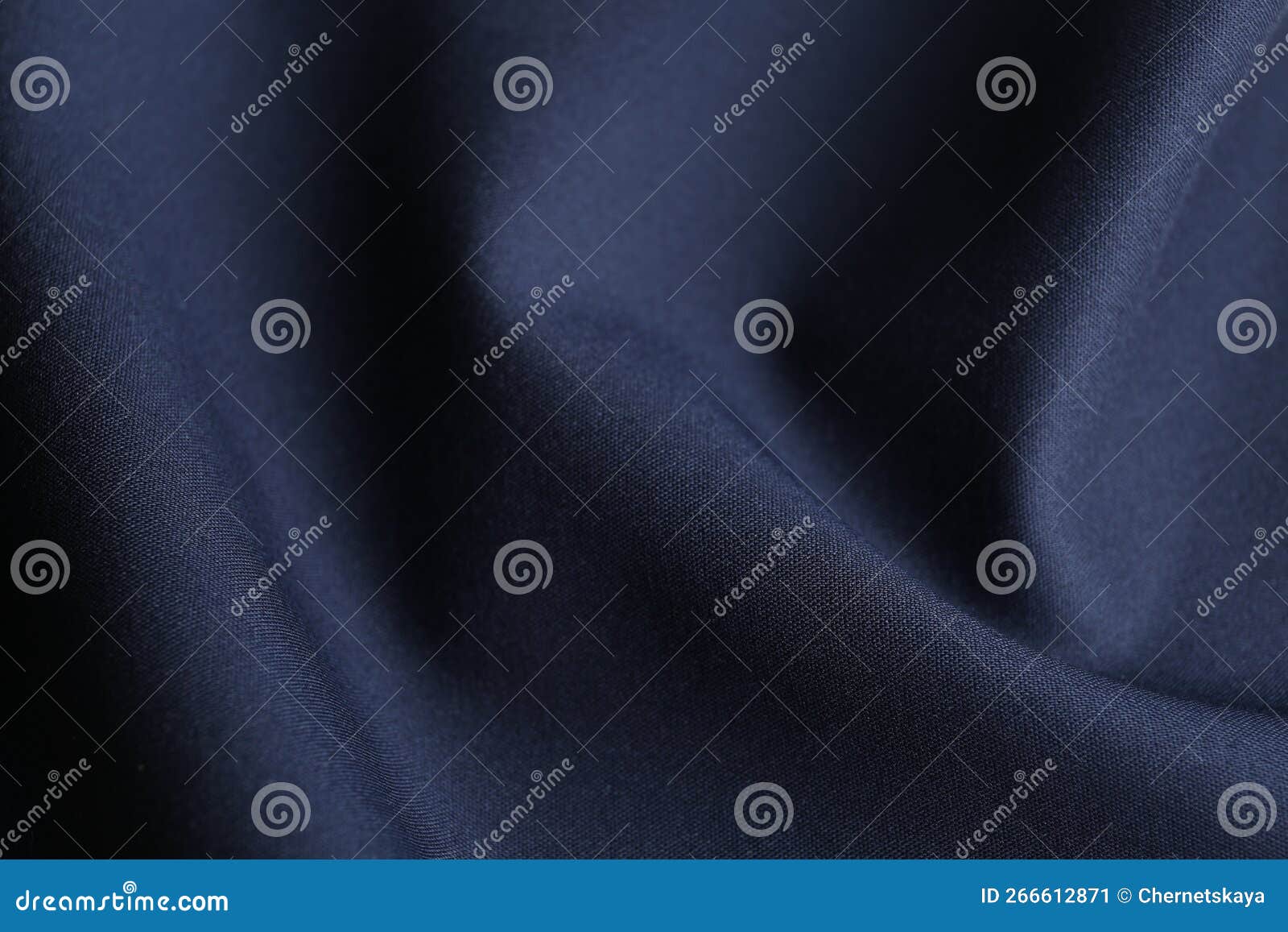 Texture of Dark Blue Fabric As Background, Closeup Stock Image - Image ...