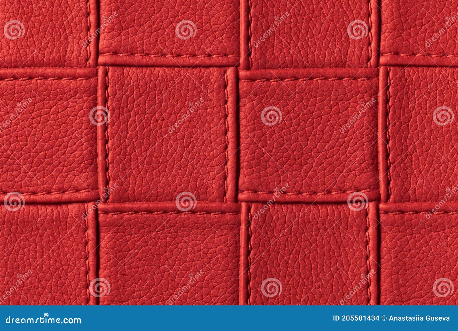Texture of Dark Red Leather Background with Square Pattern and Stitch ...