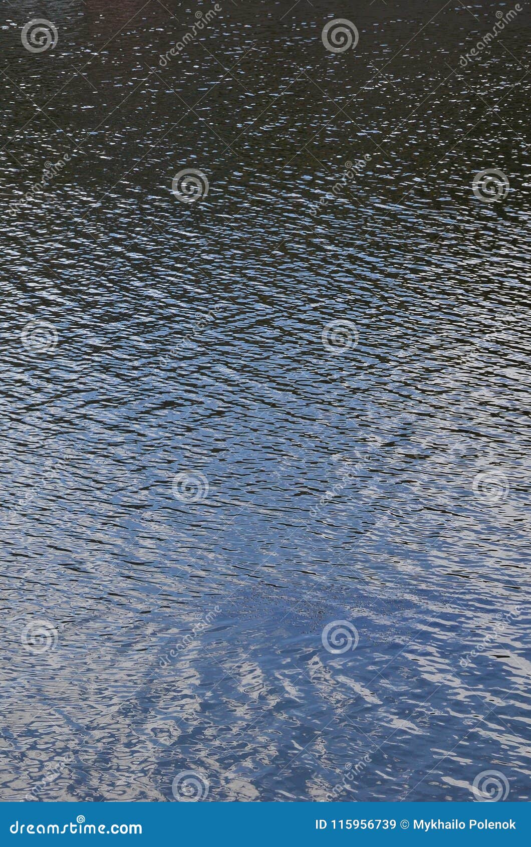 The Texture of Dark River Water Under the Influence of Wind, Imprinted ...