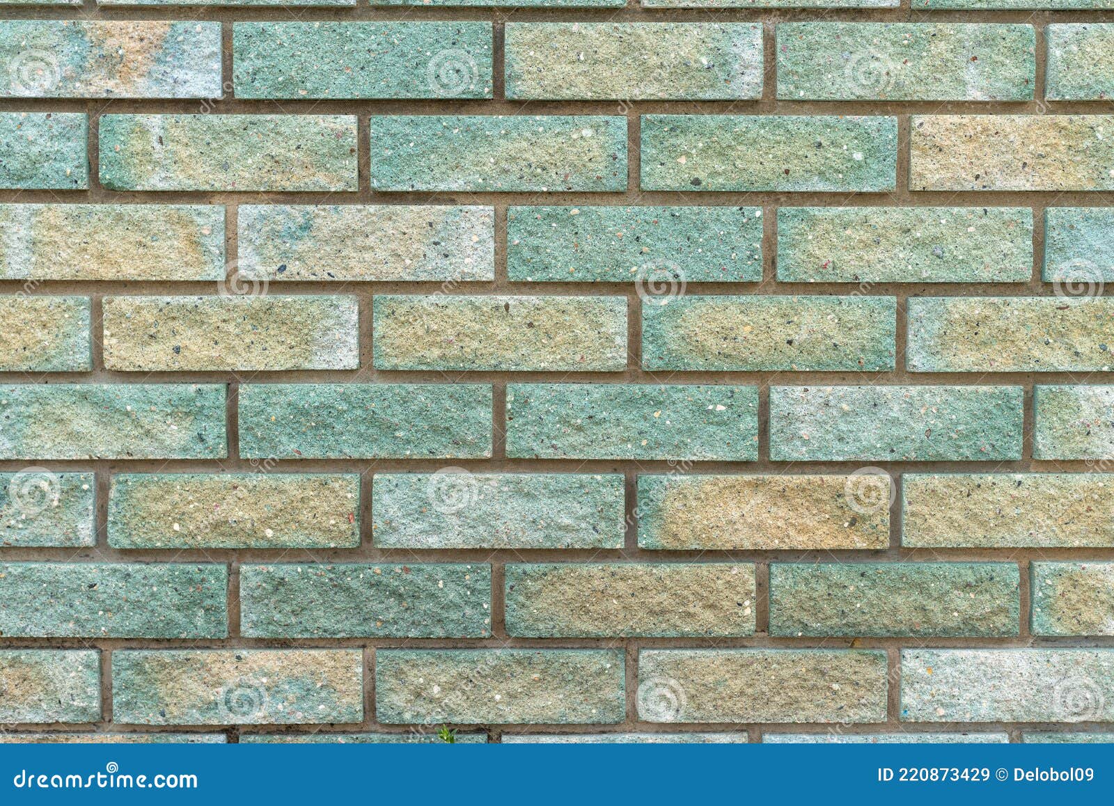 The Texture of the Decorative Brickwork is Green, Background Stock ...