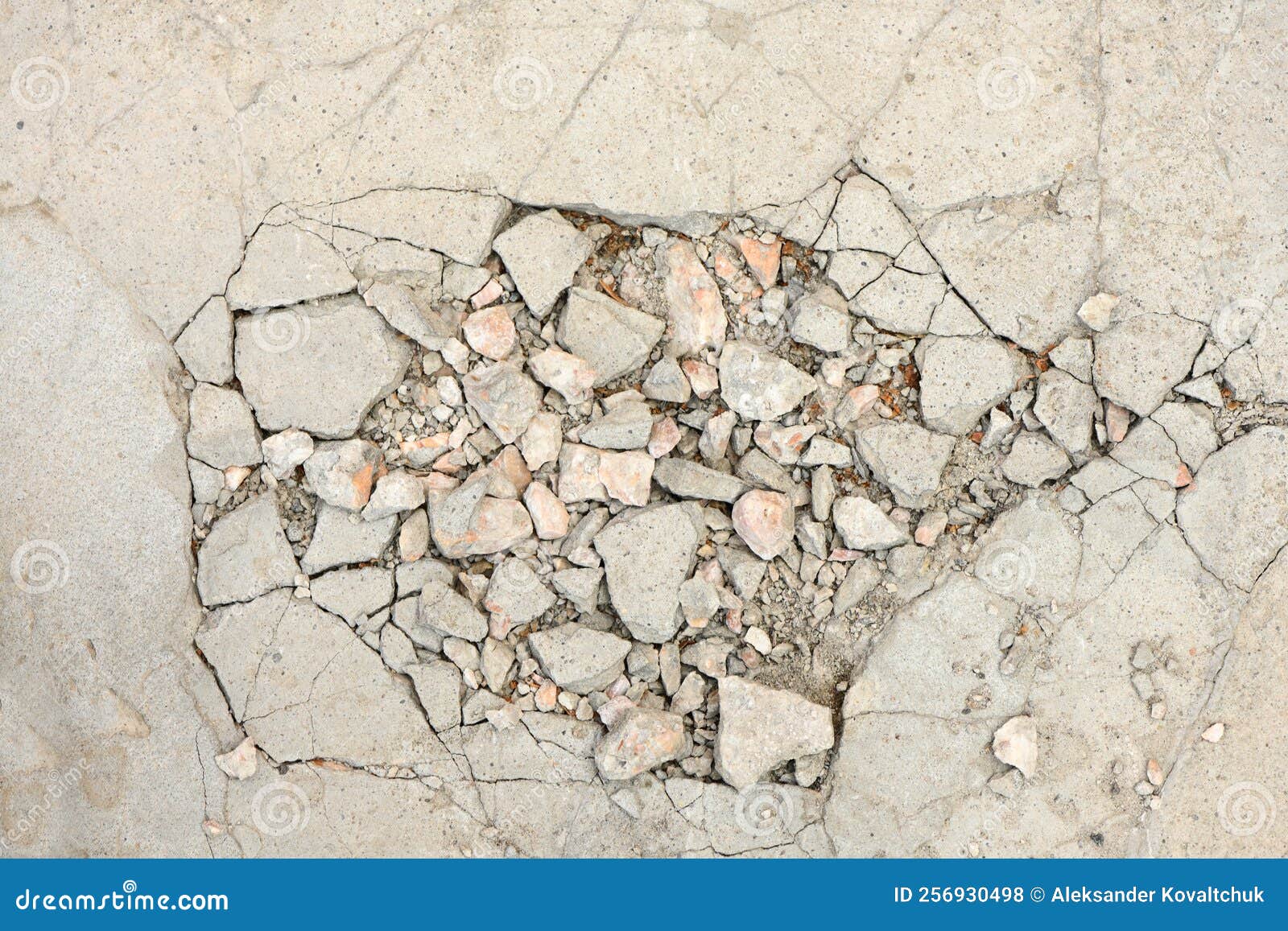 Texture of Destroyed Concrete Floor, Vintage Style Image for Background ...