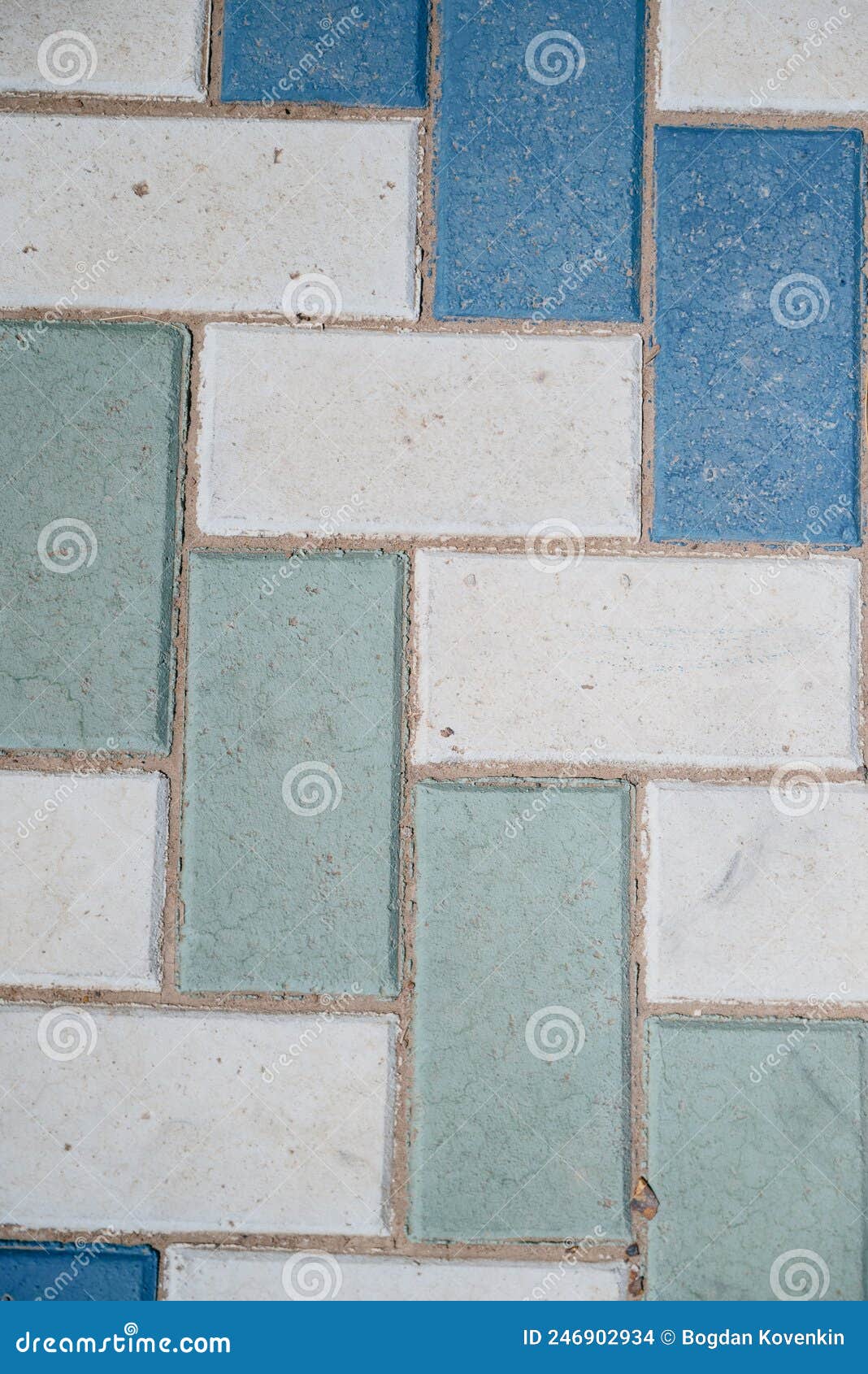 Texture of Different Colored Patterned Paving Slabs . Modern Road ...