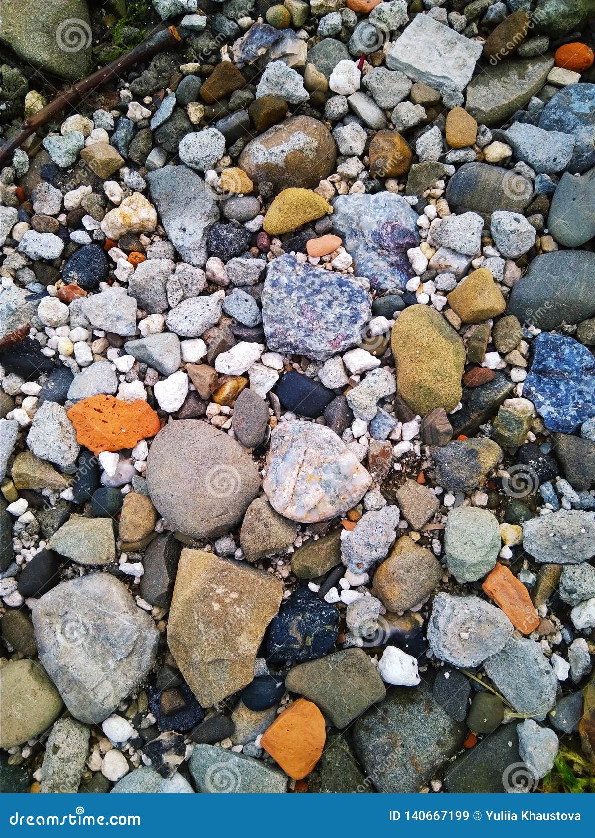 Texture Different Colored Pebbles on the Ground Stock Image - Image of ...