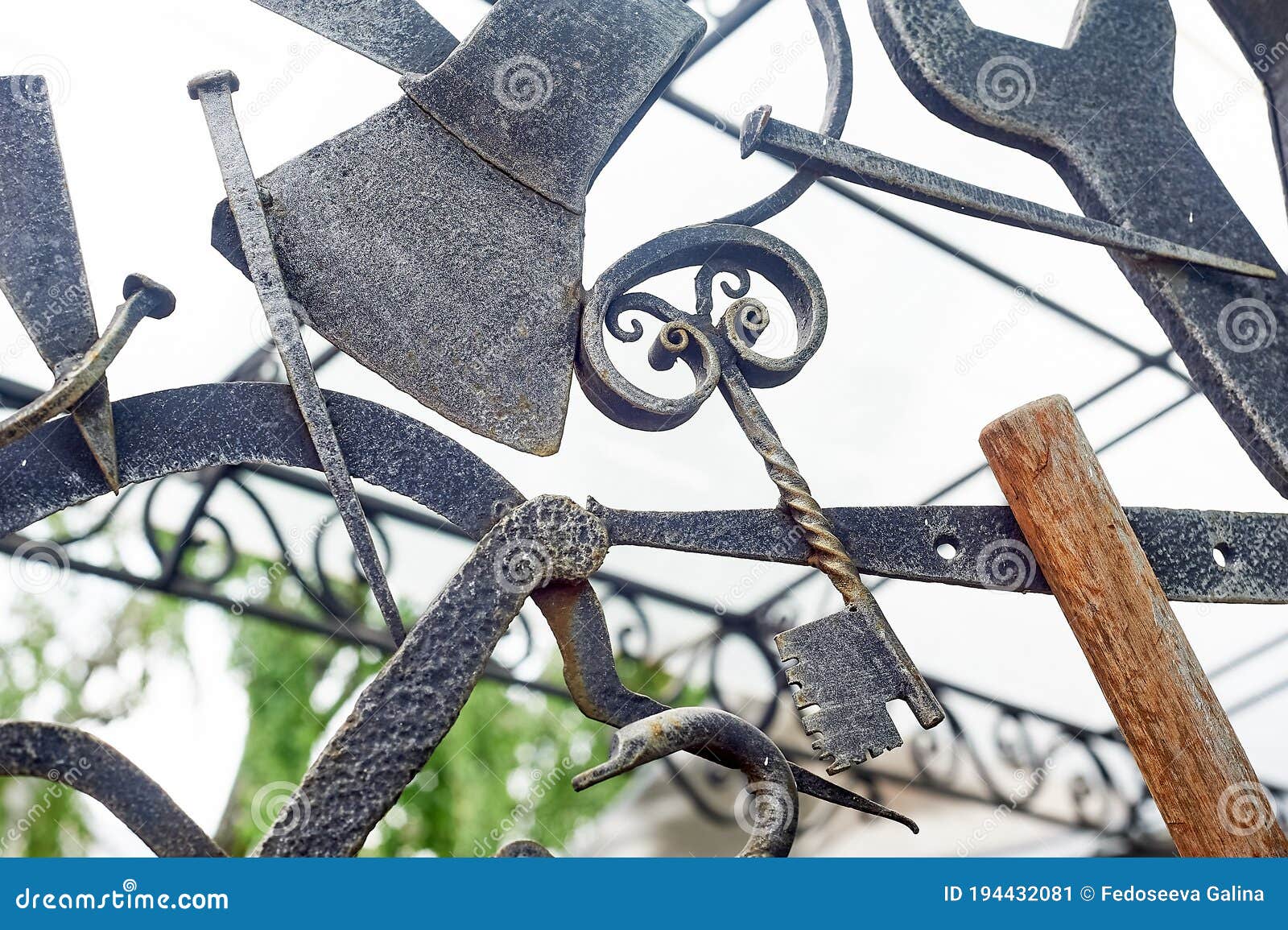 Texture.Different Items Made by a Blacksmith, Combined Together. Forge ...