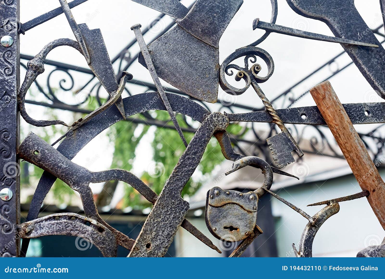 Texture.Different Items Made by a Blacksmith, Combined Together. Forge ...