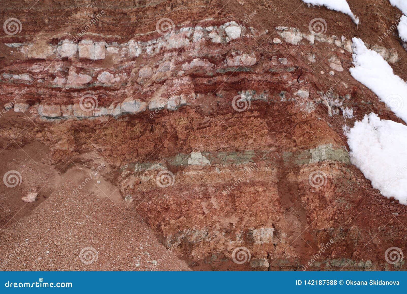 Texture of Different Layers of Clay Underground in Clay Quarry after ...