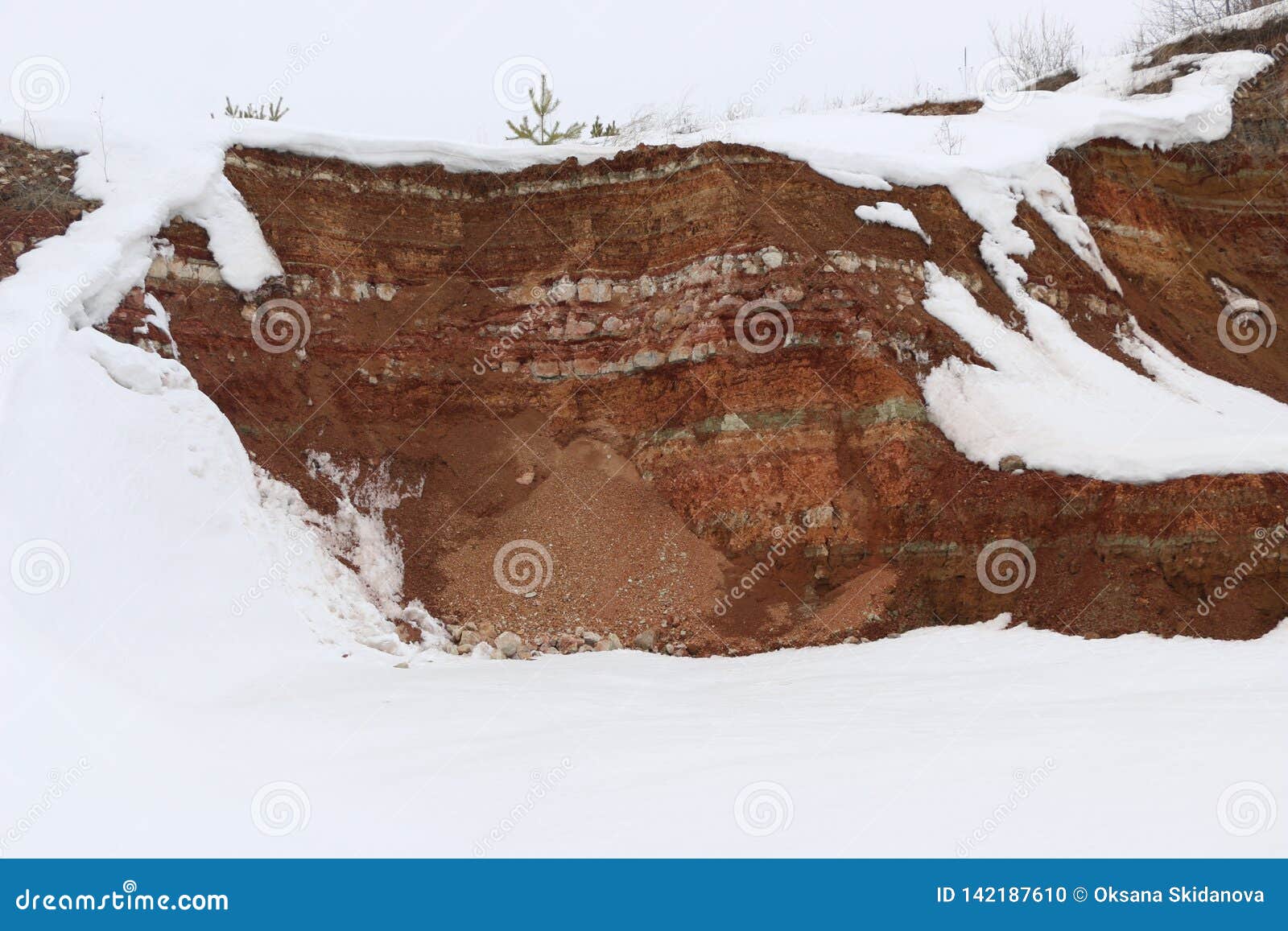 Texture of Different Layers of Clay Underground in Clay Quarry after ...