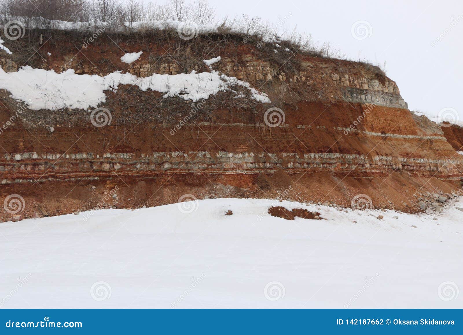 Texture of Different Layers of Clay Underground in Clay Quarry after ...