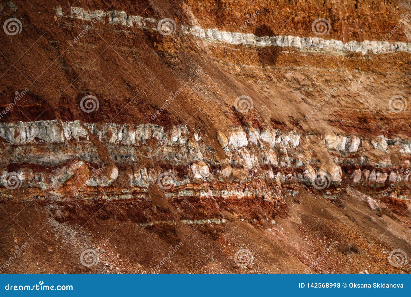 Texture of Different Layers of Clay Underground in Clay Quarry after ...