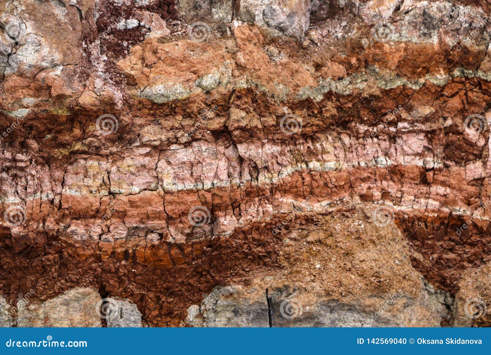 Texture of Different Layers of Clay Underground in Clay Quarry after ...