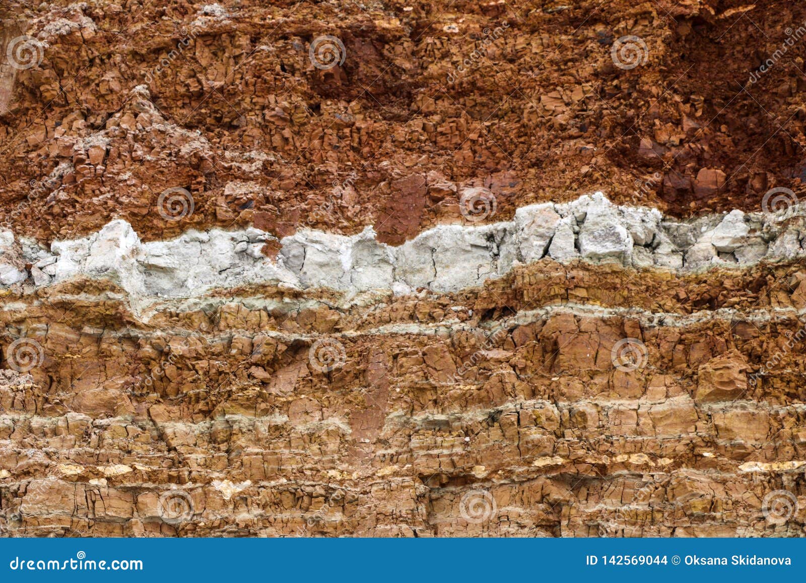 Texture of Different Layers of Clay Underground in Clay Quarry after ...