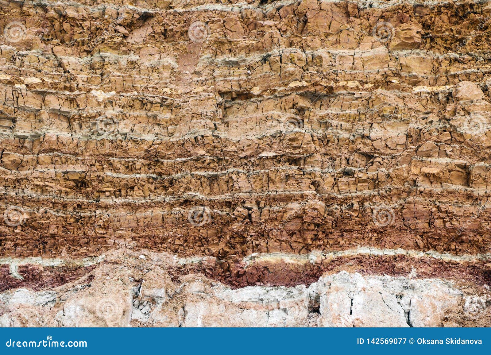 Texture of Different Layers of Clay Underground in Clay Quarry after ...
