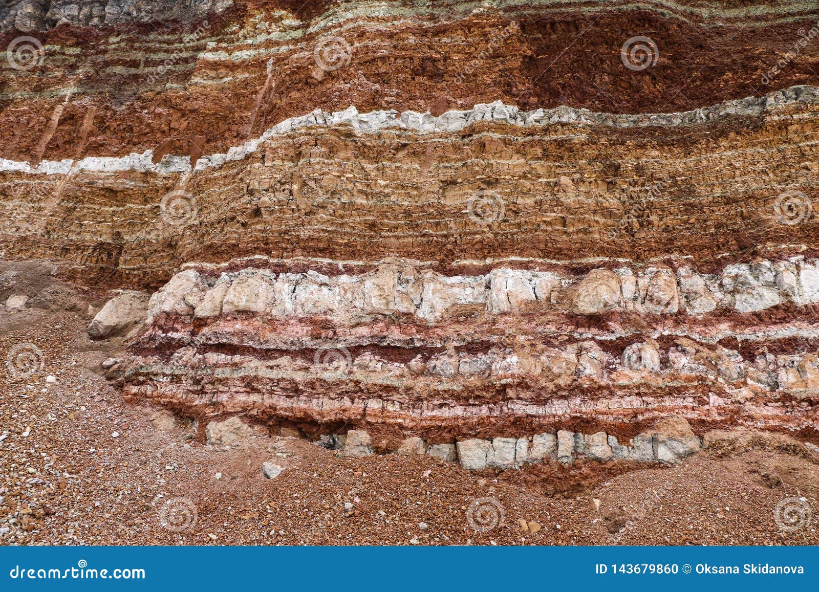 Texture of Different Layers of Clay Underground in Clay Quarry after ...