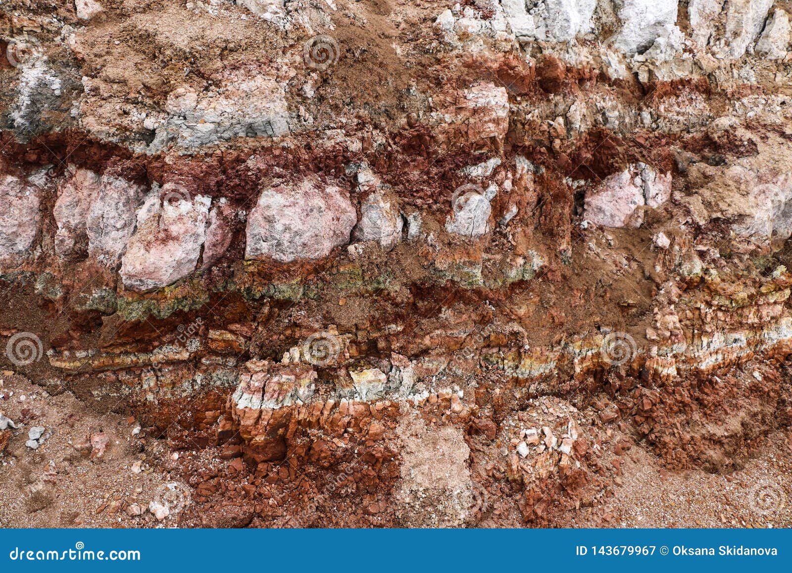 Texture of Different Layers of Clay Underground in Clay Quarry after ...