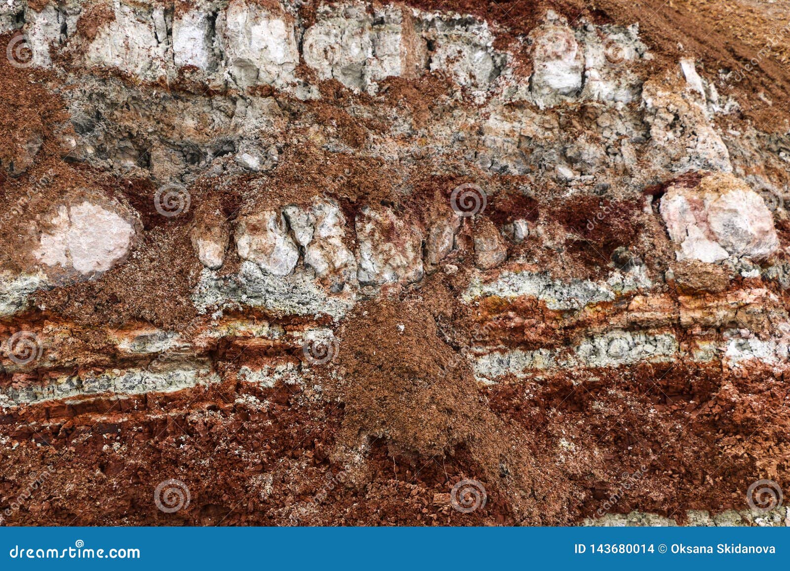 Texture of Different Layers of Clay Underground in Clay Quarry after ...
