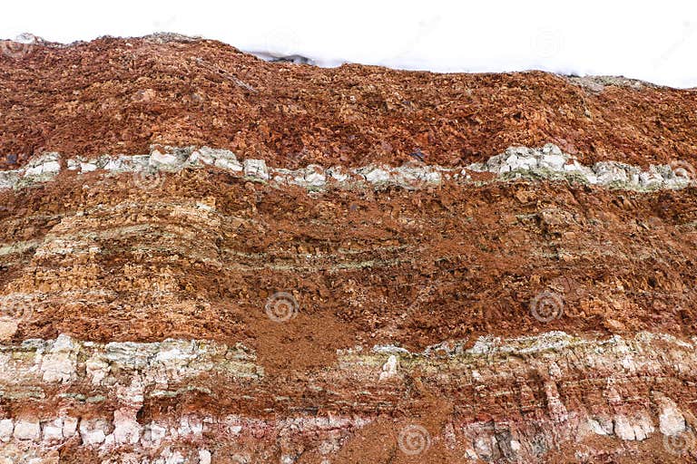 Texture of Different Layers of Clay Underground in Clay Quarry after ...