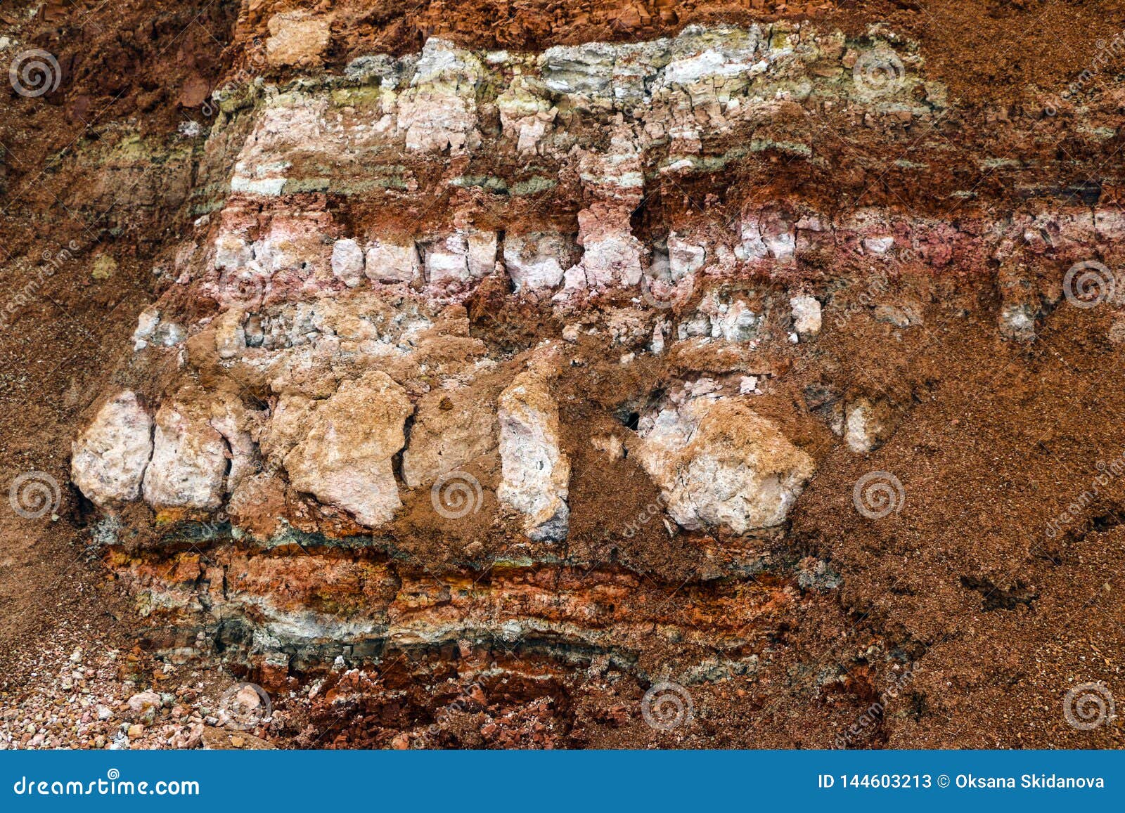 Texture of Different Layers of Clay Underground in Clay Quarry after ...