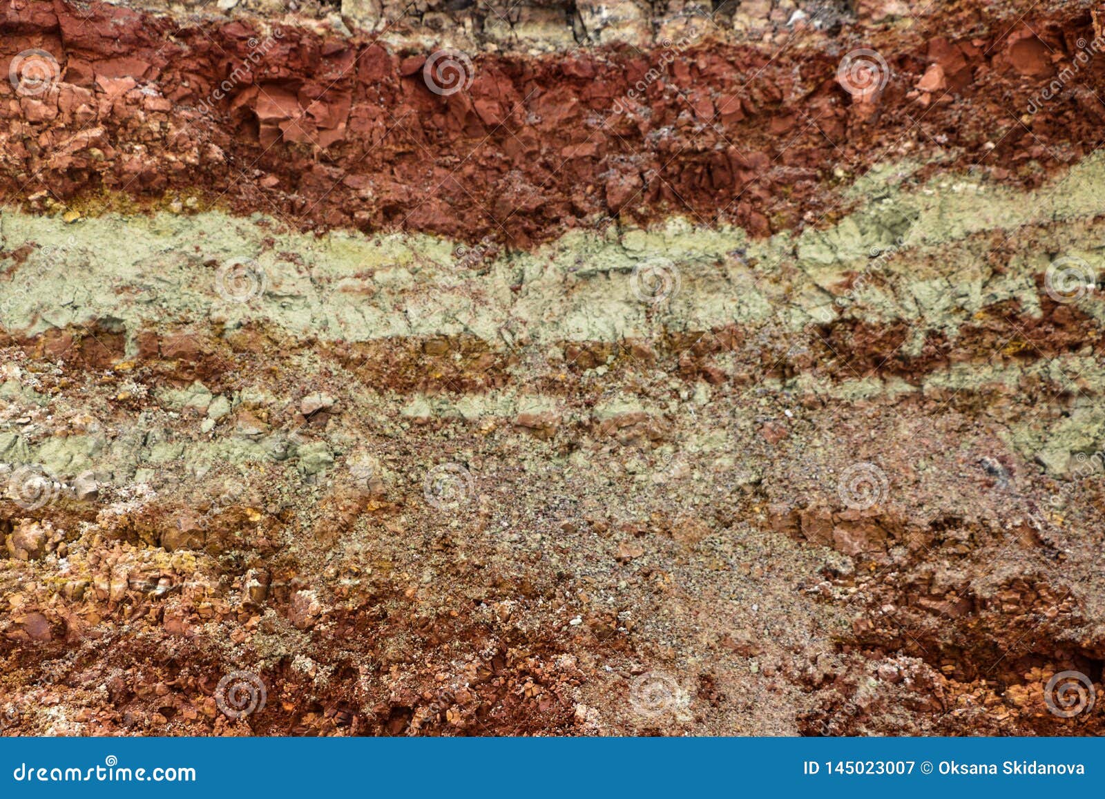 Texture of Different Layers of Clay Underground in Clay Quarry after ...