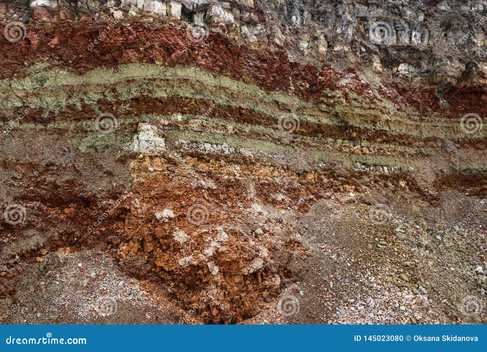 Texture of Different Layers of Clay Underground in Clay Quarry after ...