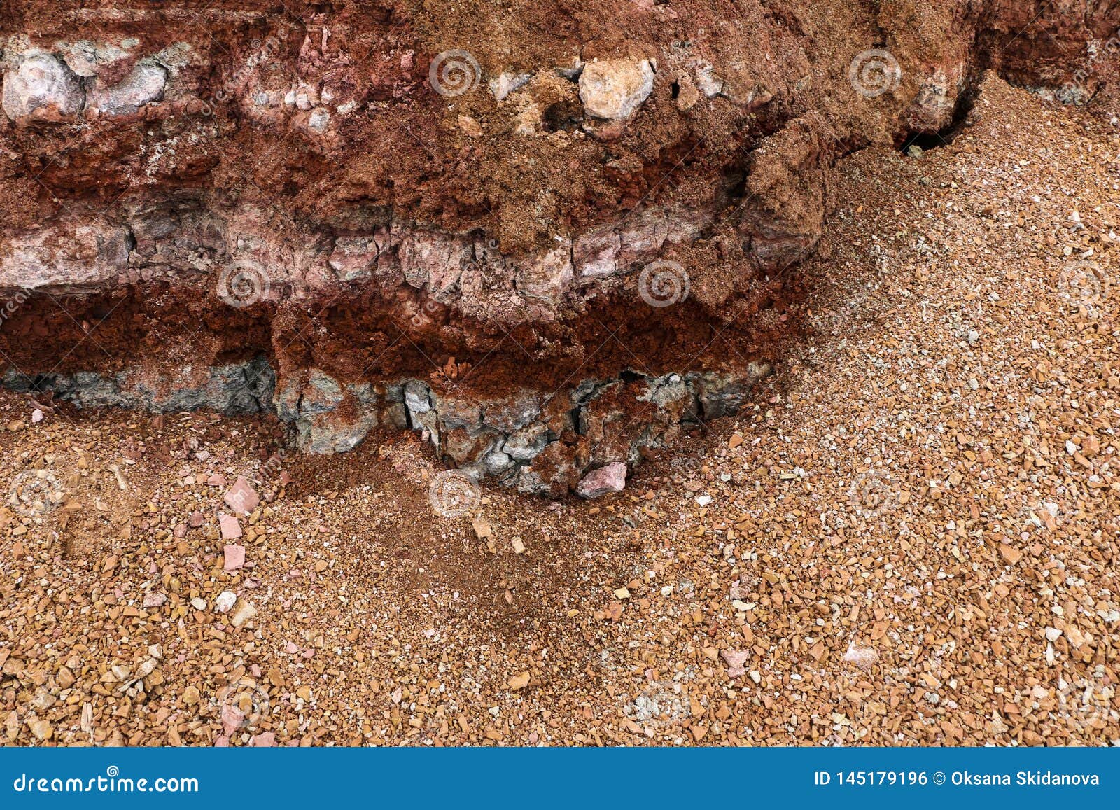 Texture of Different Layers of Clay Underground in Clay Quarry after ...