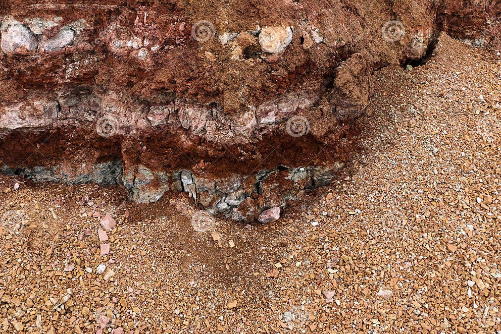 Texture of Different Layers of Clay Underground in Clay Quarry after ...