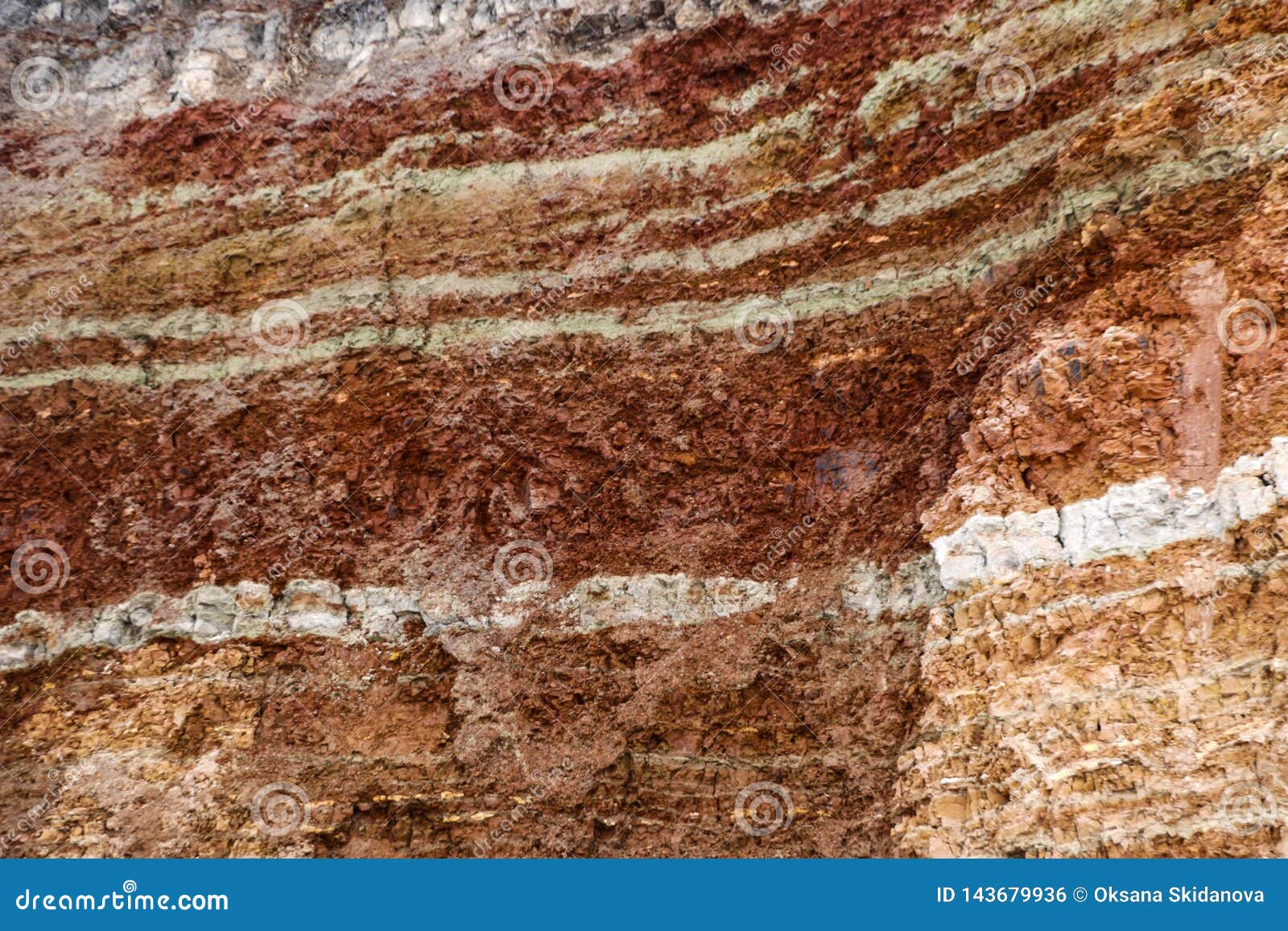 Texture of Different Layers of Clay Underground in Clay Quarry after ...